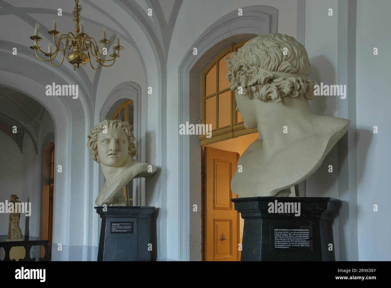 Two heads of the colossal statue of the Dioscuri, the so-called horse ...