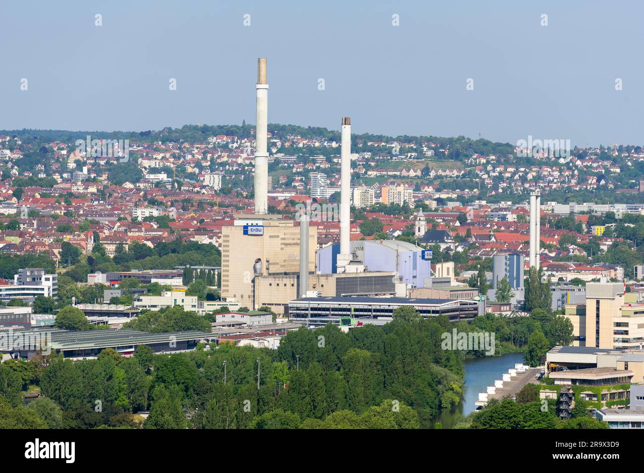 EnBW combined heat and power plant Stuttgart-Gaisburg, Stuttgart, Baden ...