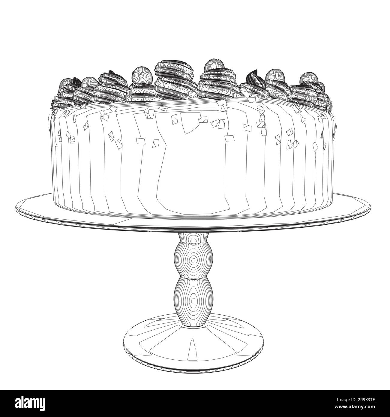 Minimalist Cake Drawing at Sabrina Swensen blog