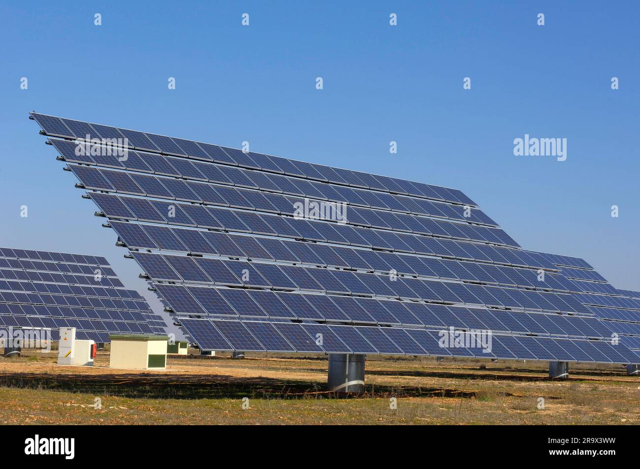 Photovoltaic system, province of Toledo, Castilla-La Mancha, Spain ...