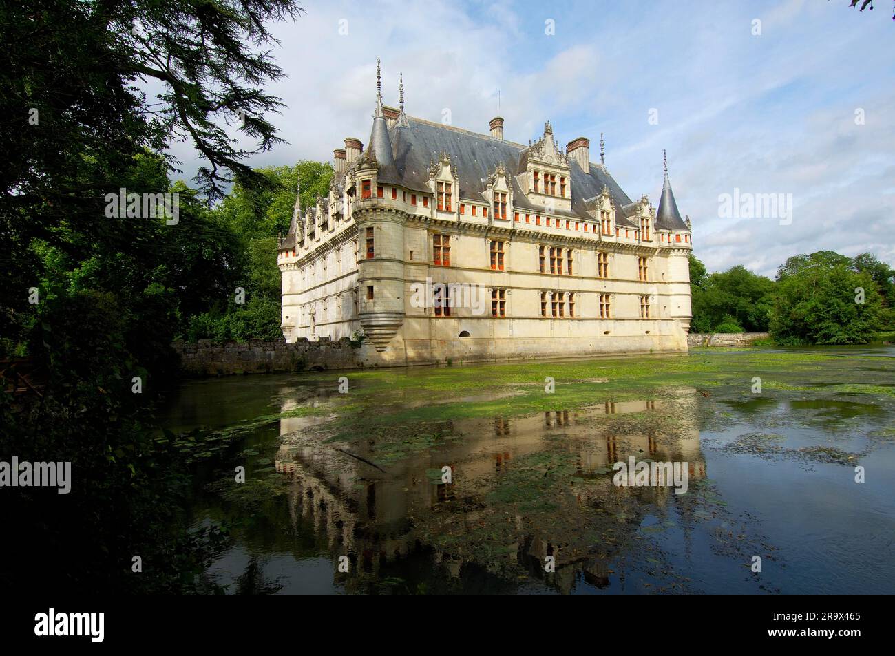 Castle of Azay-le-Rideau, built 1518 to 1527, by Gilles Berthelot, Azay ...