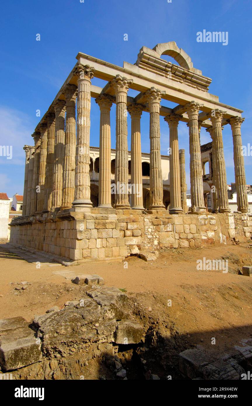Temple of Diana, Ruta La Plata, ancient Roman city of Emerita Augusta ...