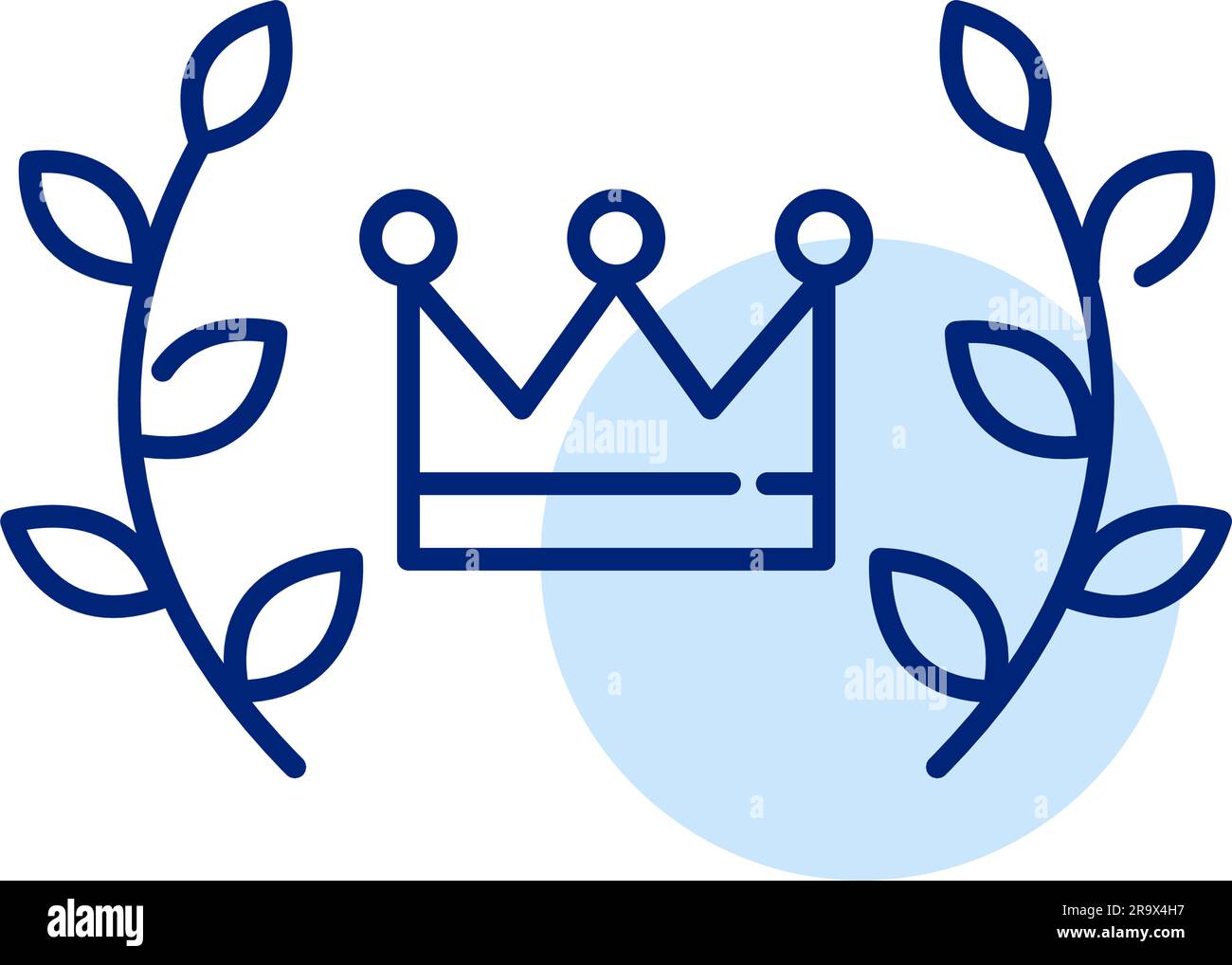 King crown in laurel bush. Premium luxury customer service. Pixel ... King crown in laurel bush. Premium luxury customer service. Pixel ...