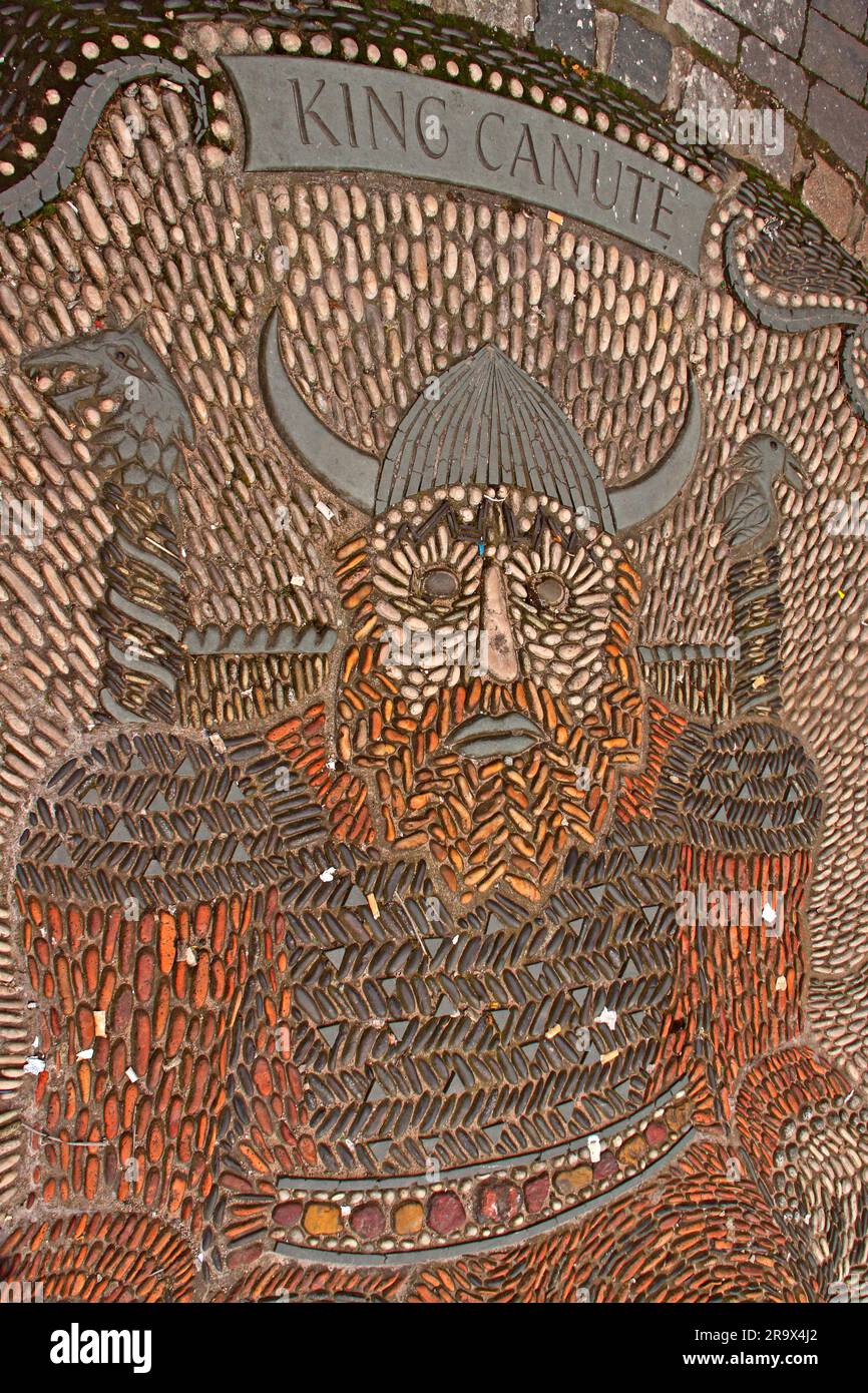 King Canute pebble 1995 mosaic by Maggy Howarth, Canute place ...