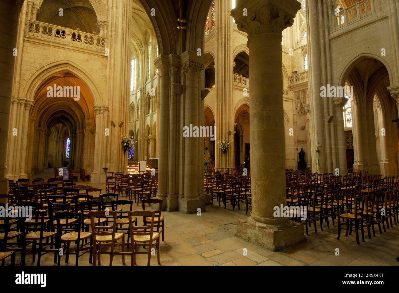 Senlis Cathedral, Cathedrale Notre-Dame de, Senlis, Oise, Picardy ...