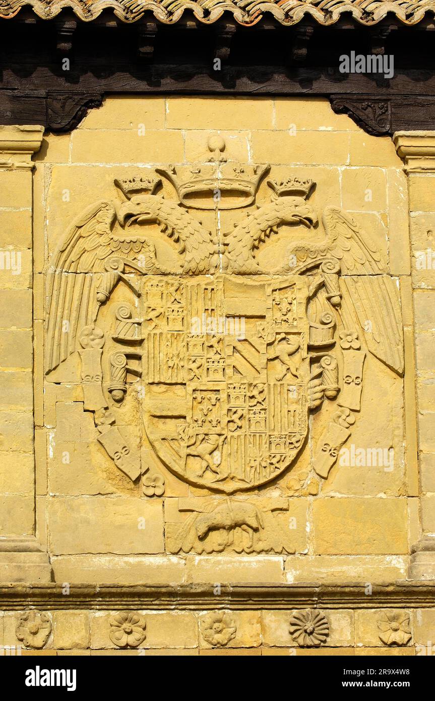 Relief, coat of arms, house front of the old butcher's shop 'Antigua ...