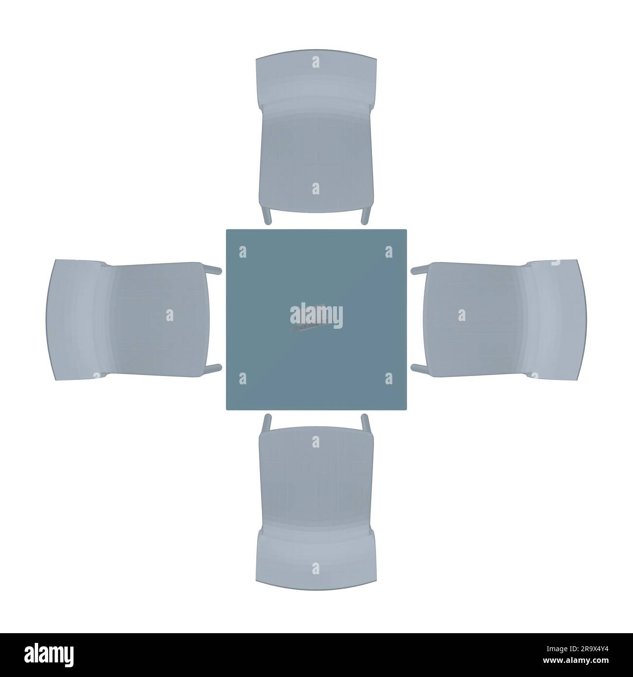 Polygonal Modern round table with chairs. Vector illustration. Vector ...