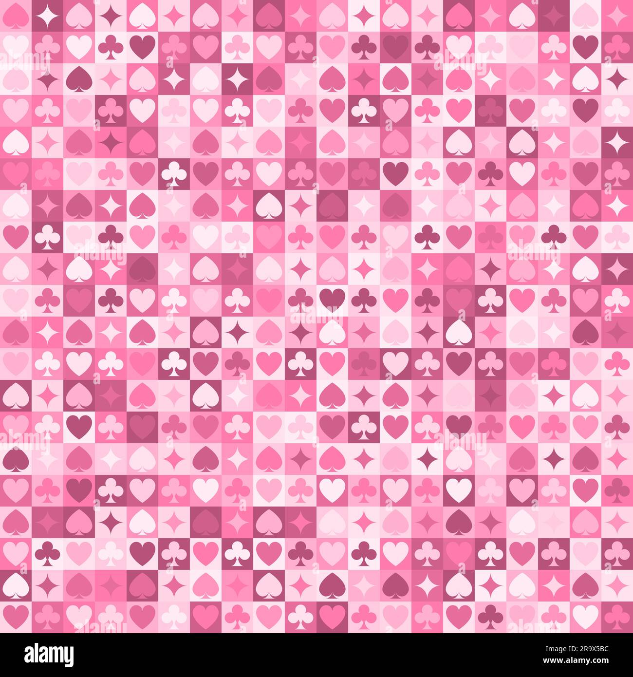 Vector playing cards suits seamless patterns. Backgrounds card suits ...