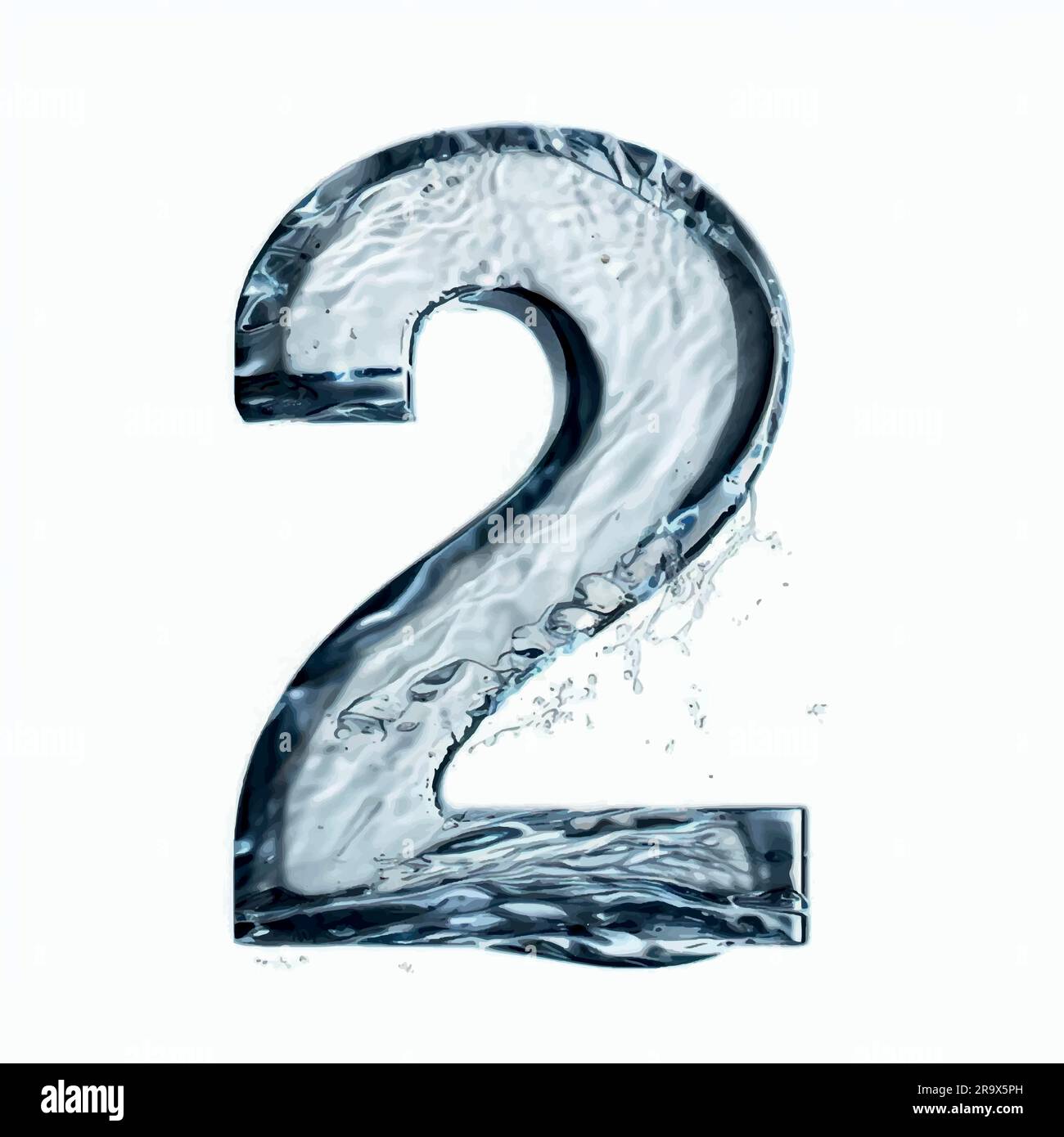 Blue ink flow in water Stock Vector Images - Alamy