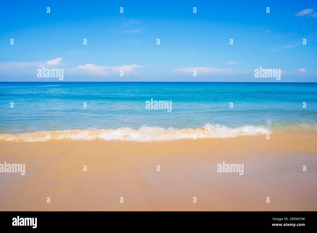 Summer and relax concept, Blue sea with beach sand landscape nature in ...