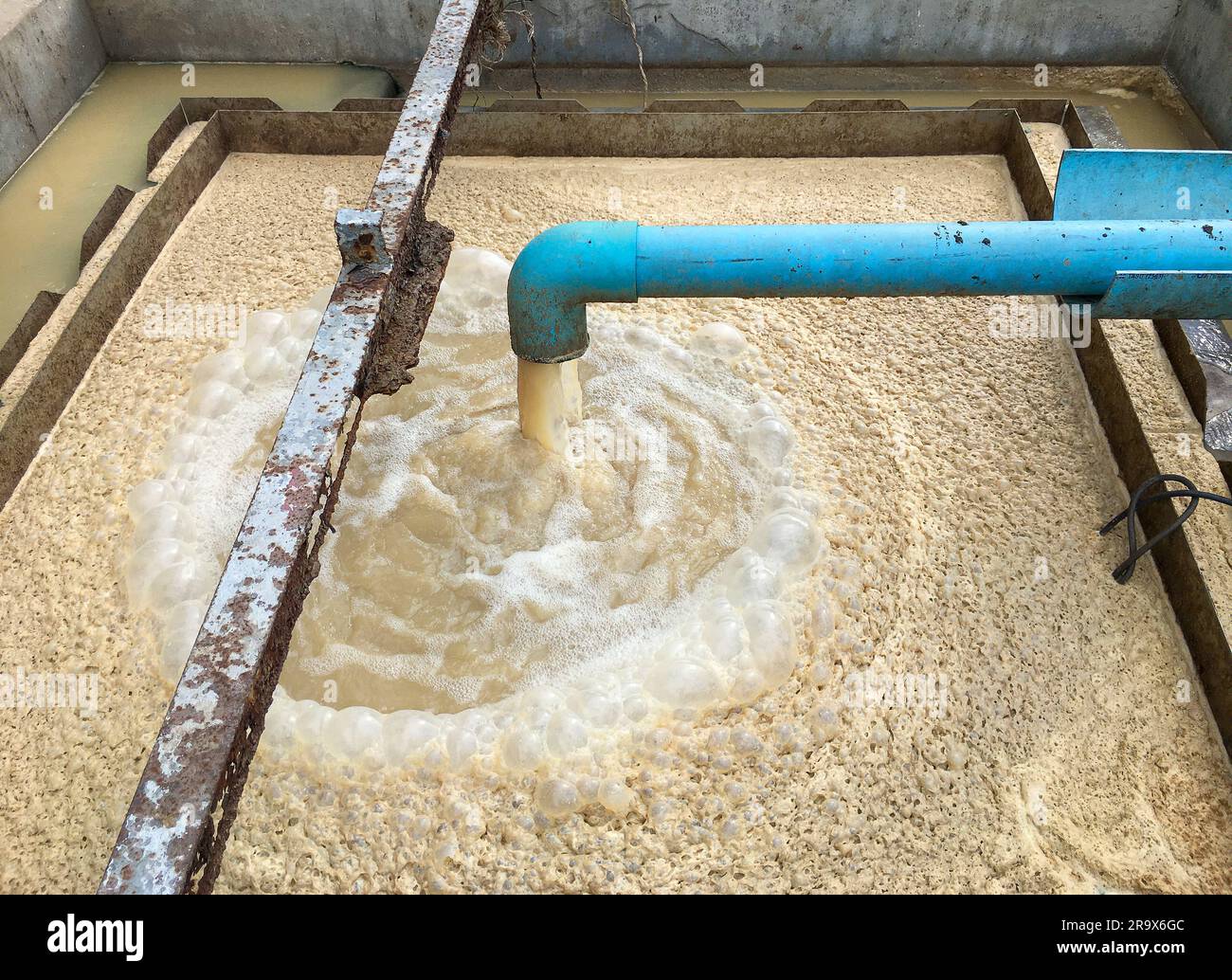 wastewater treatment pond, Wastewater from rubber scrap production to ...