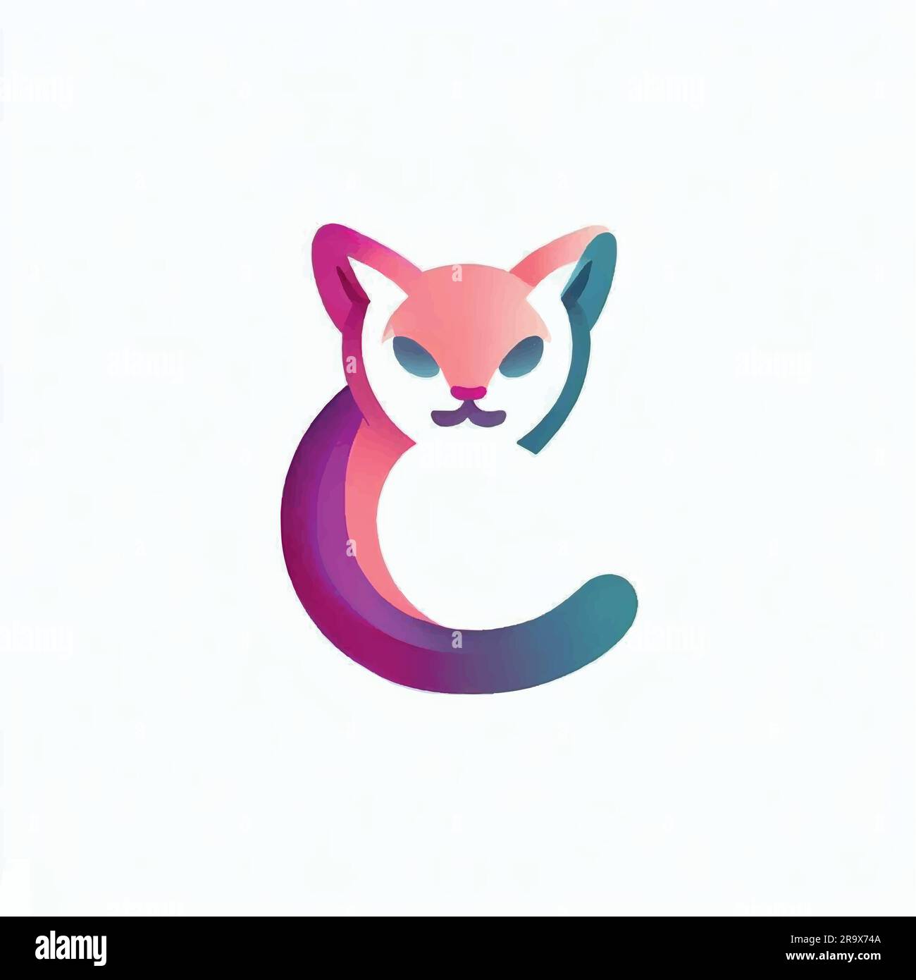 Cat logo hi-res stock photography and images - Alamy