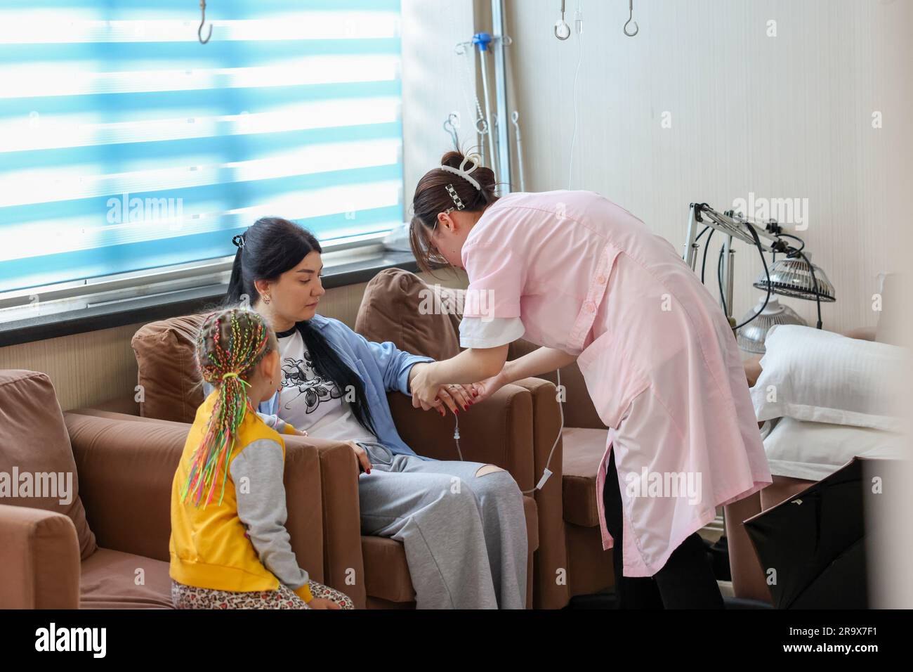 Hunchun, China's Jilin Province. 28th June, 2023. A nurse gives an ...