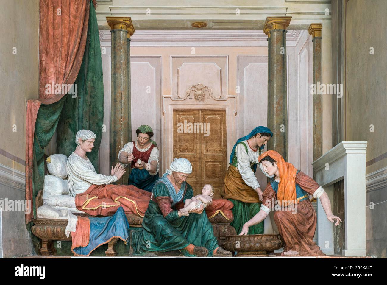 Saint Anne, Mother of Mary, has an egg pierced by a wet nurse after the ...