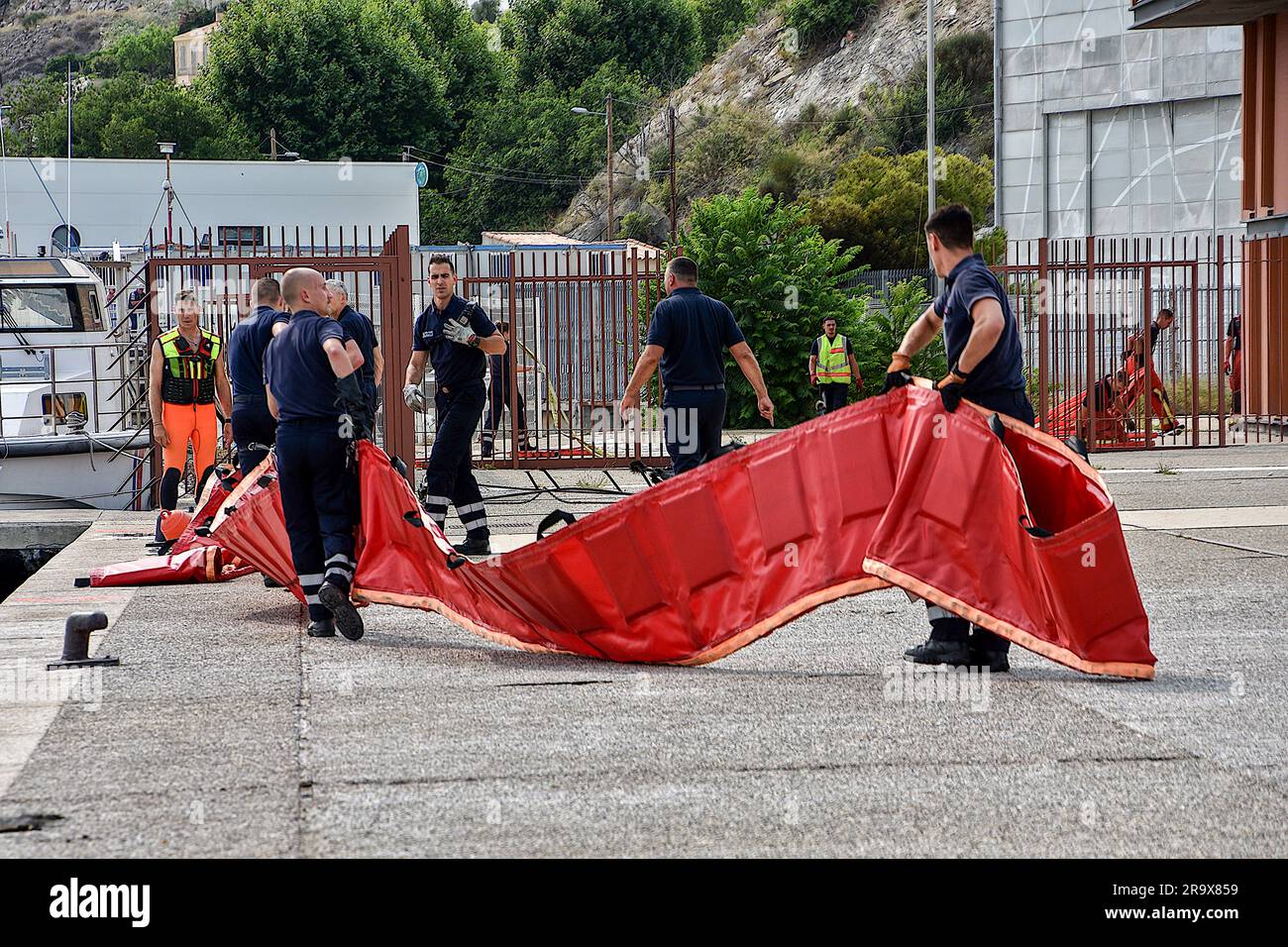 Marseille, France. 27th June, 2023. Men from the Bataillon des Marins ...