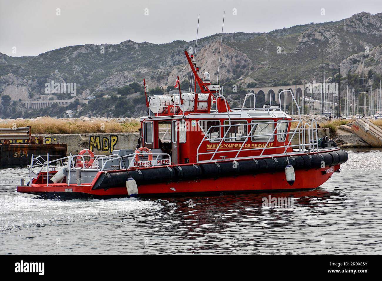 Marseille, France. 27th June, 2023. The Transport, Fire and Rescue Boat ...
