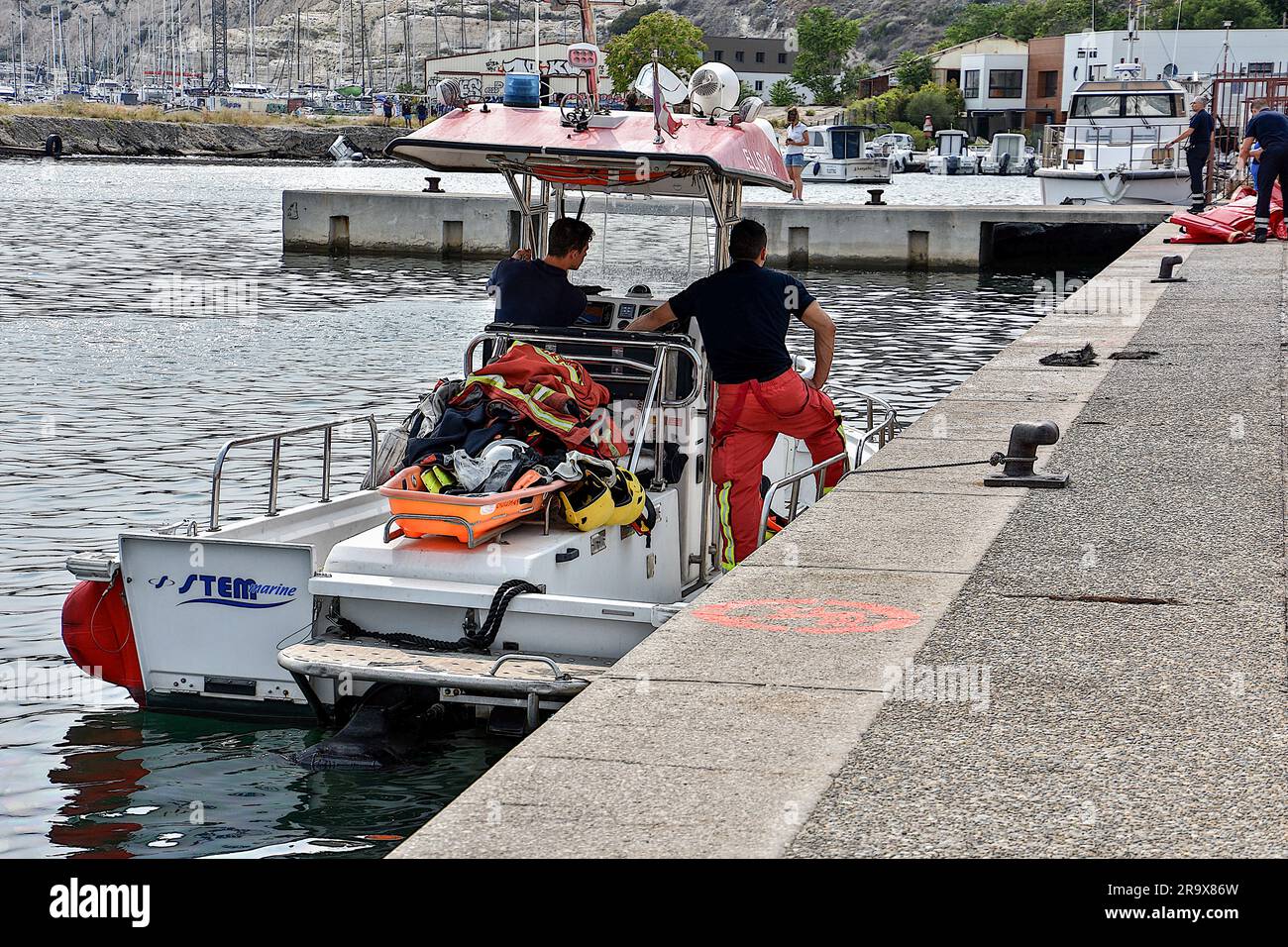 Marseille, France. 27th June, 2023. Men from the Bataillon des Marins ...
