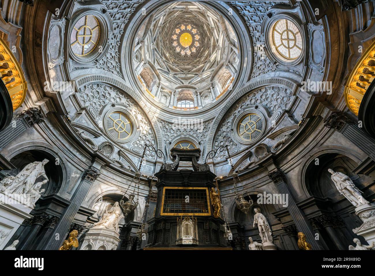 High Altar, Antonio Bertola, 1694, under the dome of the Chapel of the ...