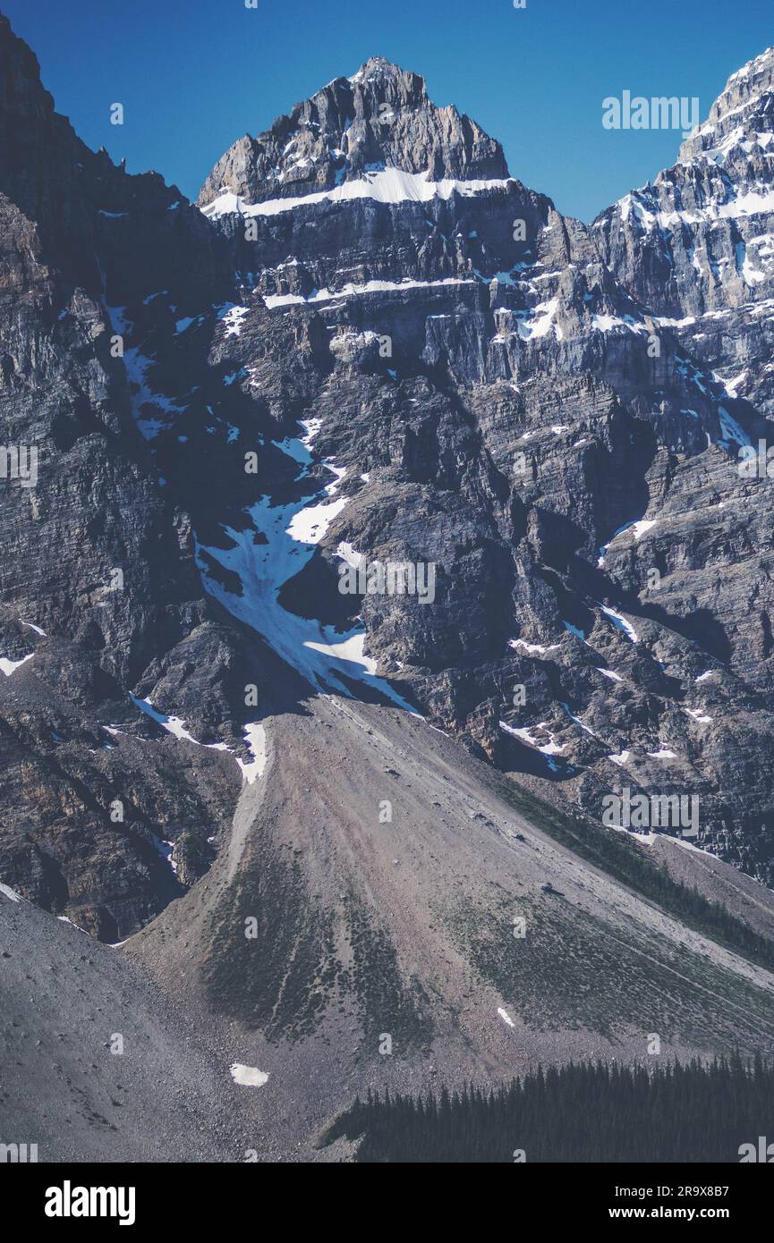 Mountains with rough surface and snow Stock Photo - Alamy