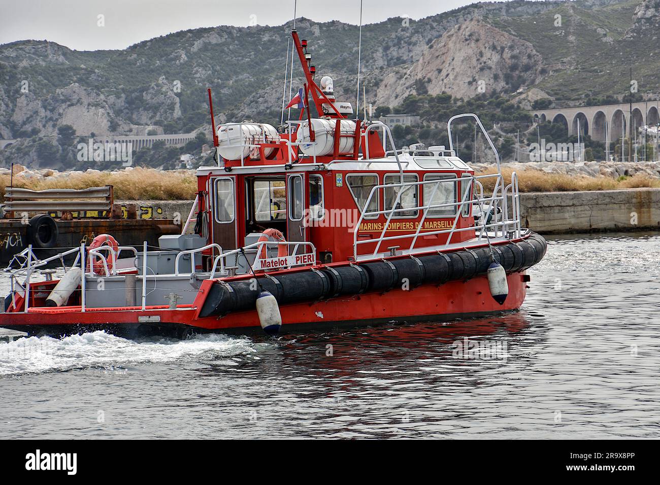 Marseille, France. 27th June, 2023. The Transport, Fire and Rescue Boat ...