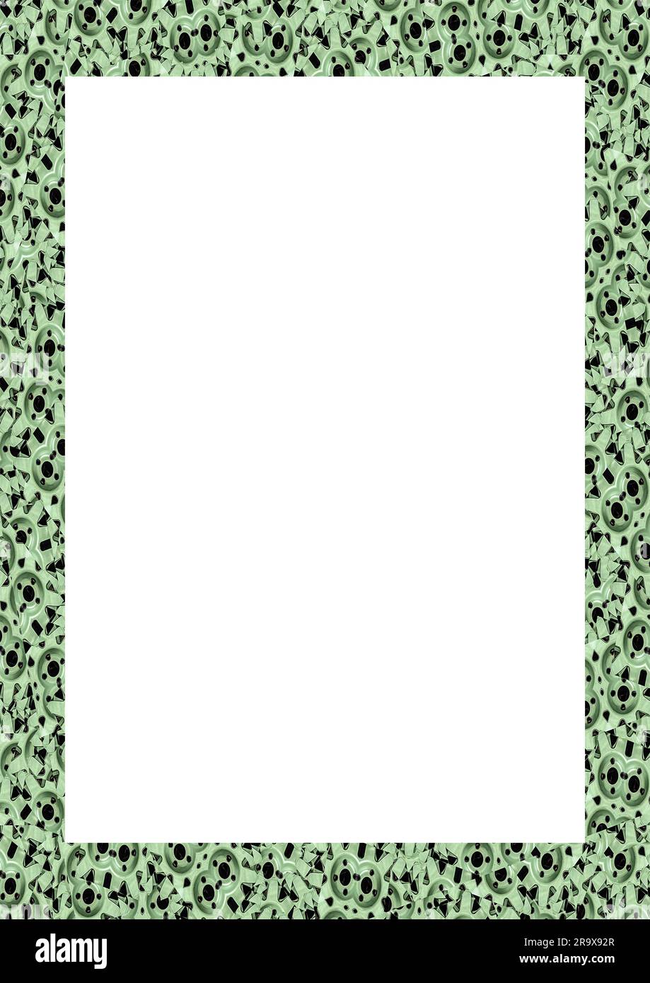 White frame background with decorated design borders Stock Photo - Alamy