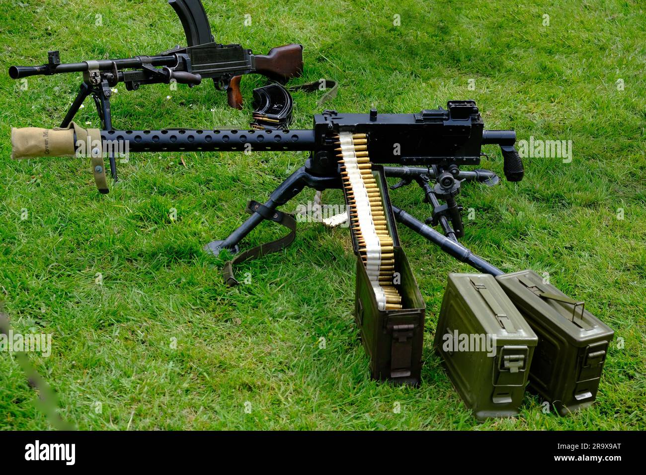 The M1919 Browning is a .30 caliber medium machine gun that was widely used during the 20th ...