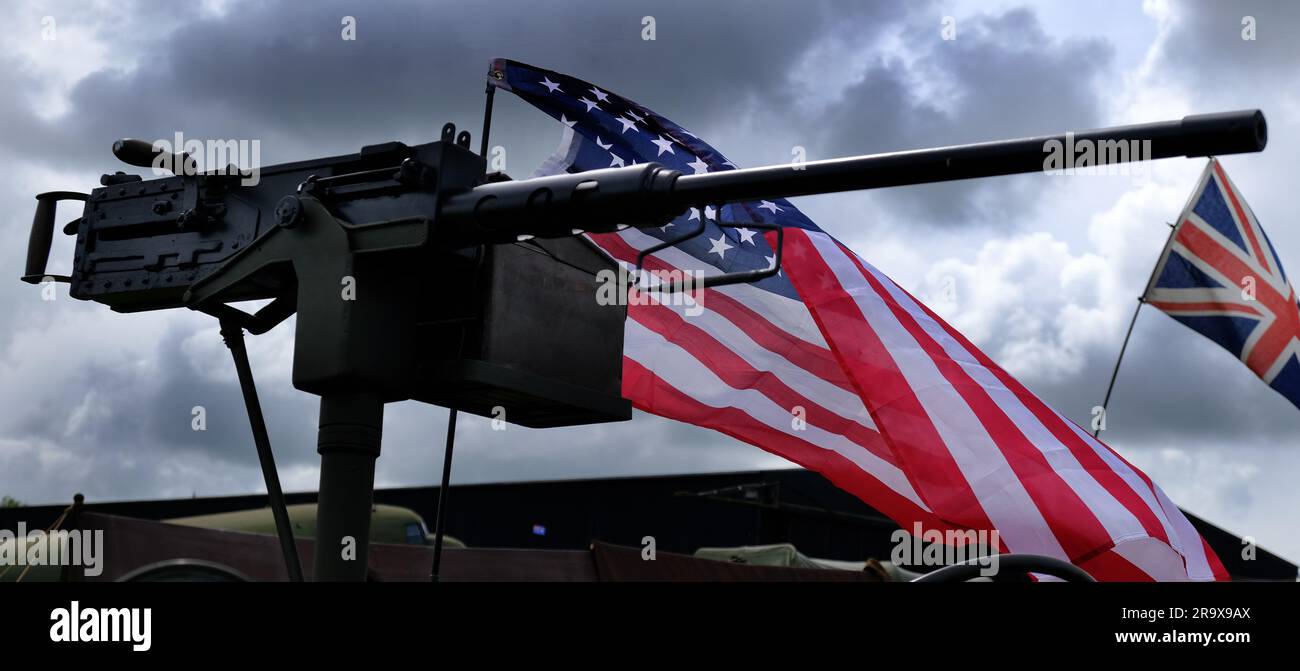 The M2 machine gun or Browning .50 caliber machine gun is a heavy ...
