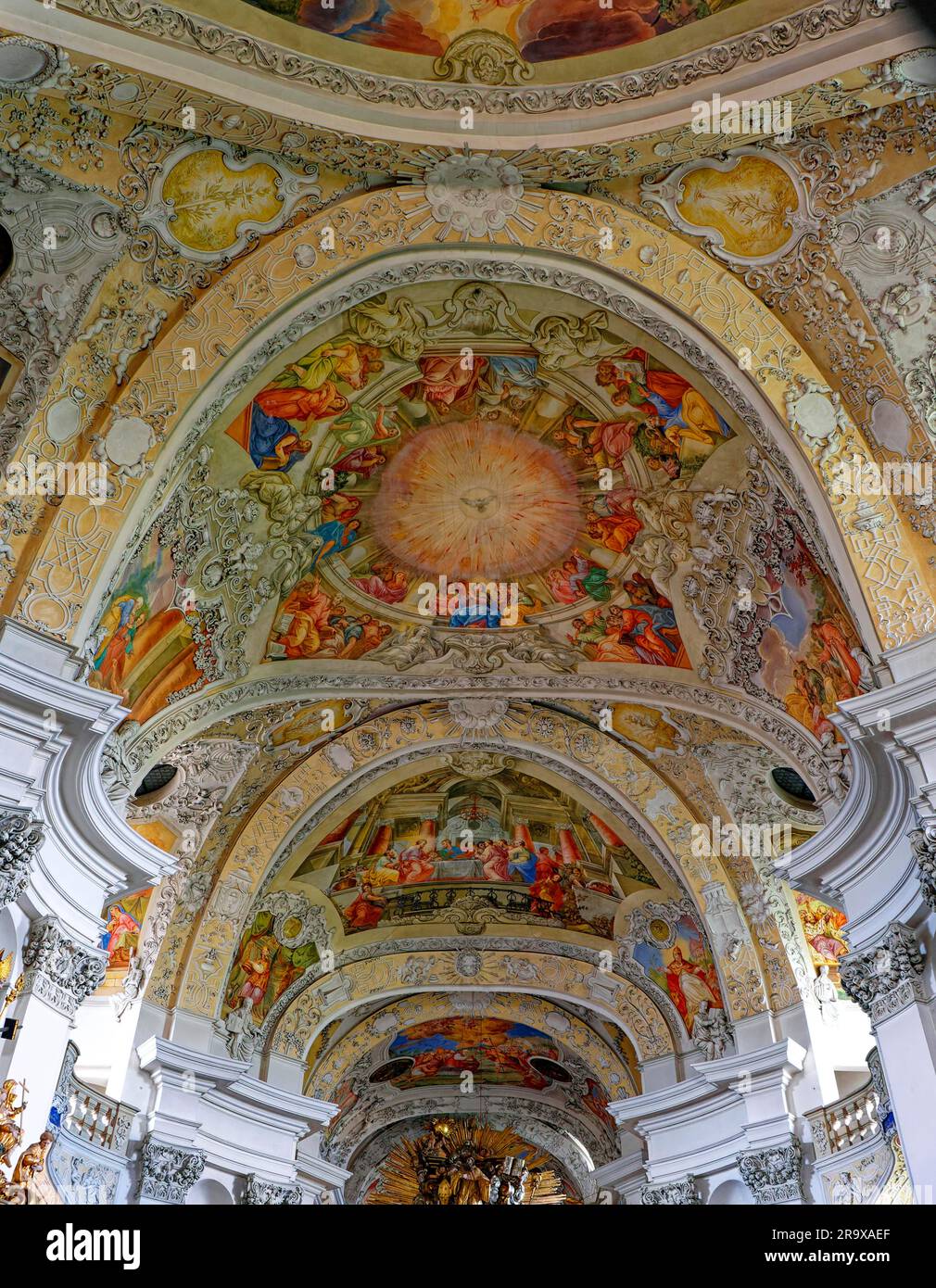 Ceiling fresco of the Banz Monastery Church, patrocinium of St ...