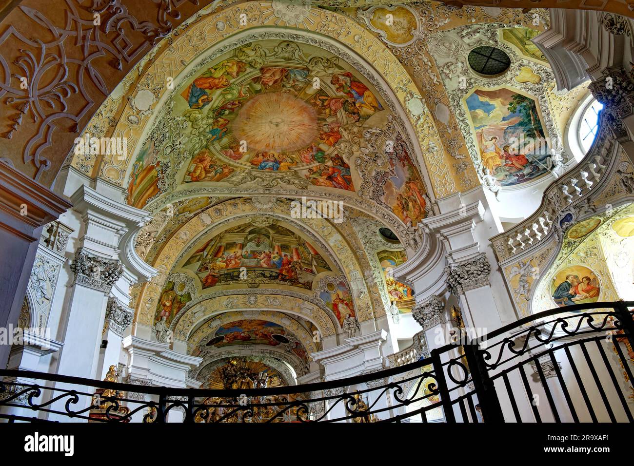 Ceiling fresco of the Banz Monastery Church, patrocinium of St ...