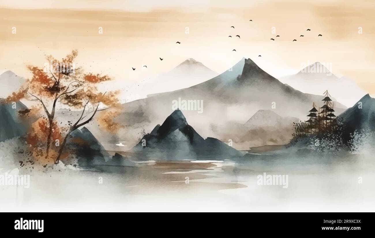 Abstract nature themed vector Stock Vector Images - Alamy