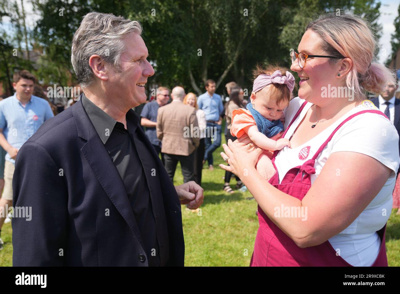Labour leader Sir Keir Starmer meeting Labour party activist Rosie ...
