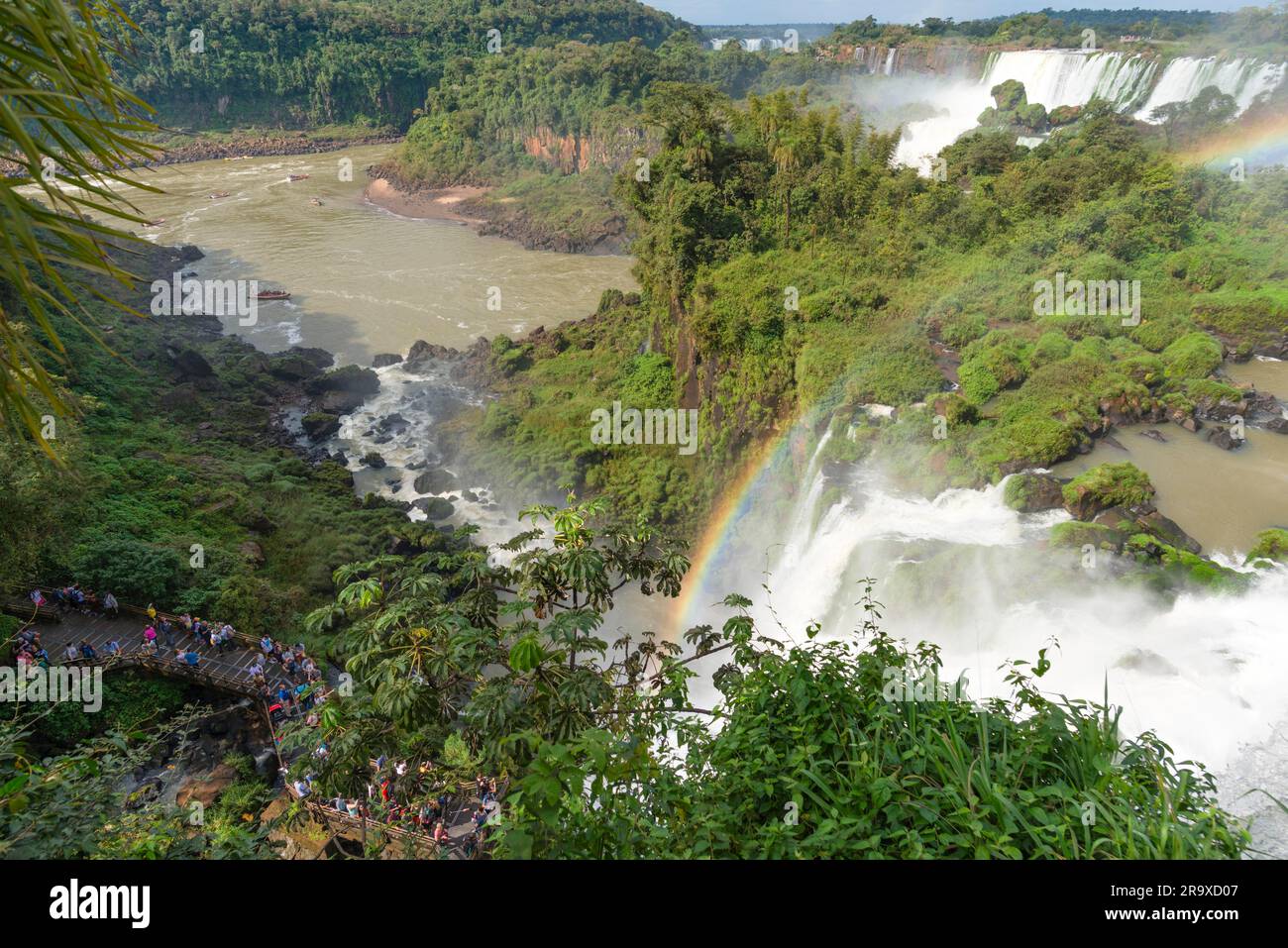 View of the waterfalls from above, Upper Circuit, Upper Path, Panorama ...