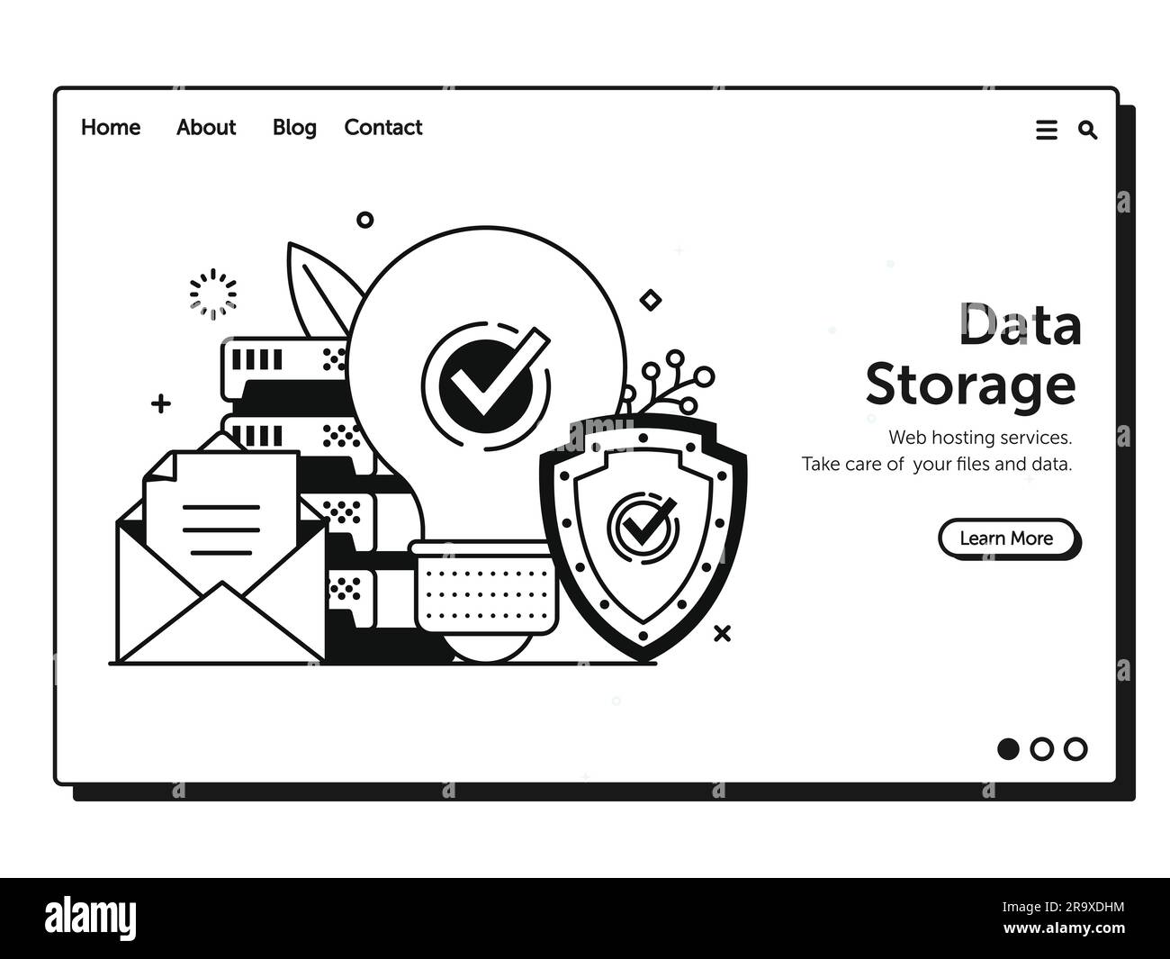 Data and Ideas Storage Firewall Web Banner Stock Vector Image & Art - Alamy