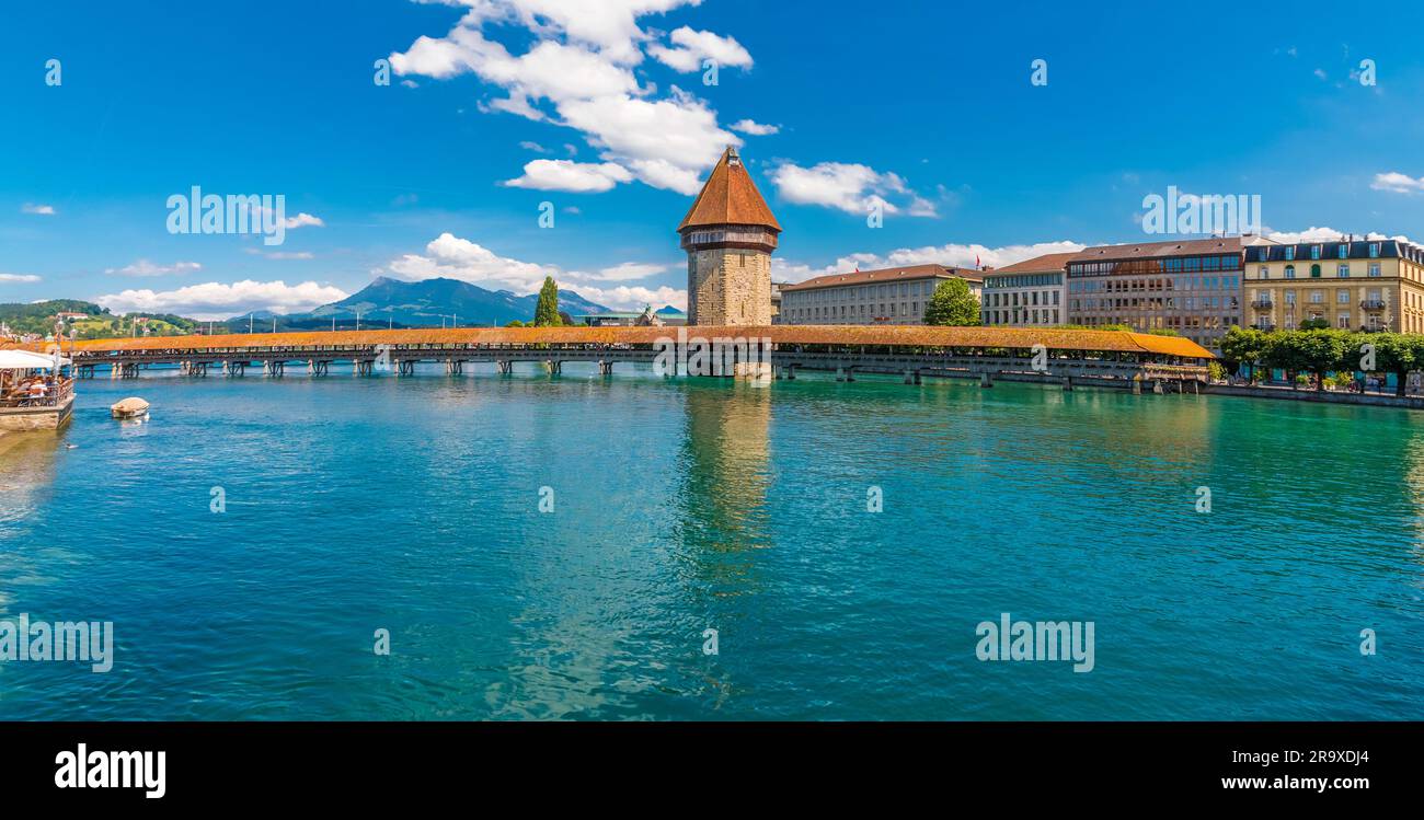 Picturesque panorama photo of the famous diagonal wooden covered ...