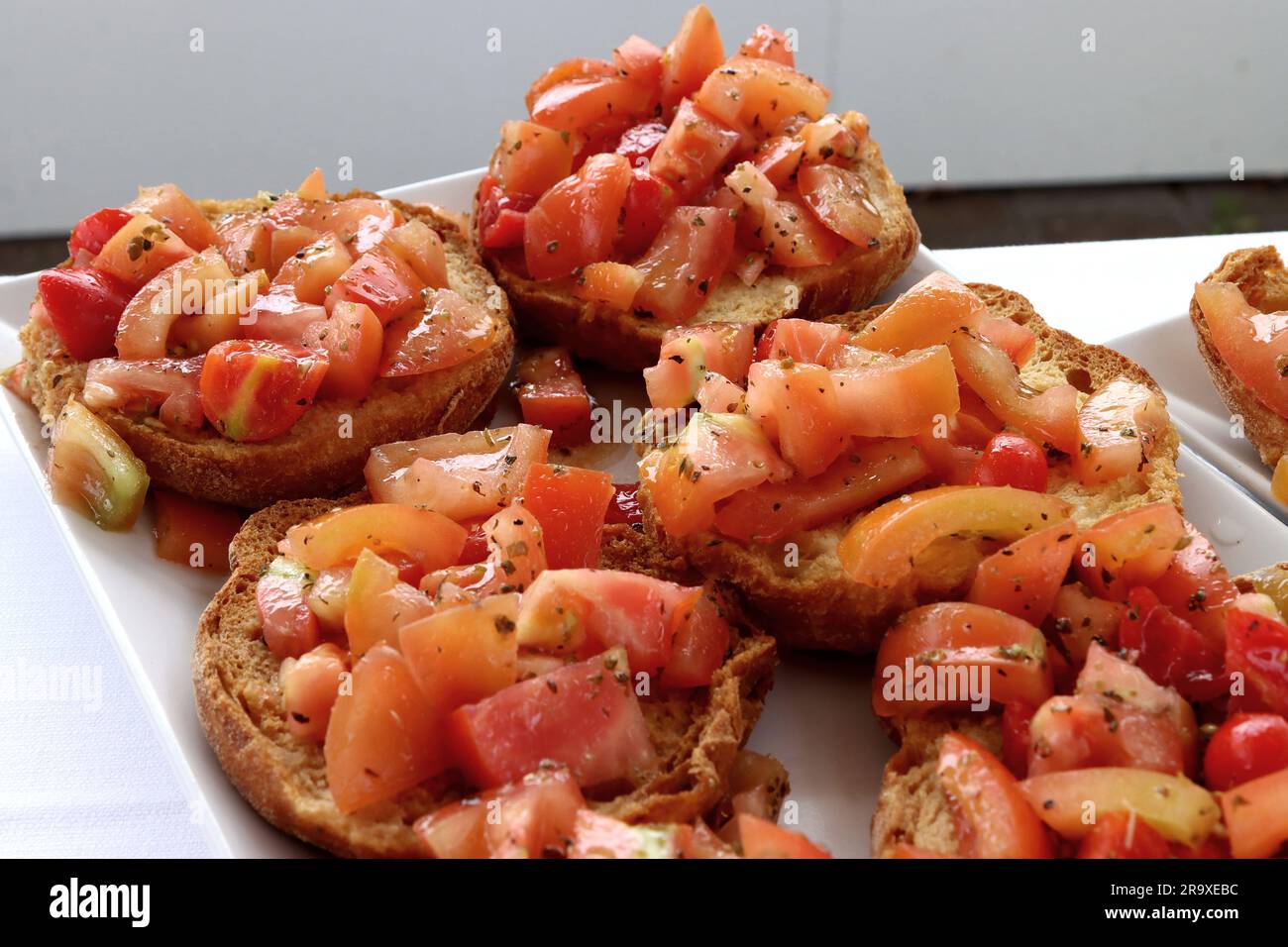 Apulian friselle, typical summer food from Puglia, South Italy. Crunchy ...