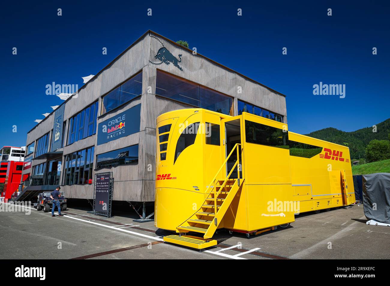 DHL motorhome during the 2023 Formula 1 Rolex Grosser Preis von ...