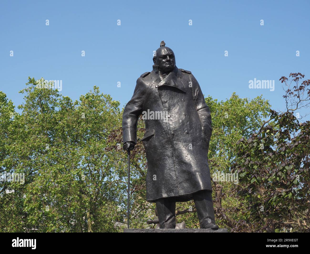 LONDON, UK - JUNE 06, 2023: Statue of Winston Churchill in Parliament ...
