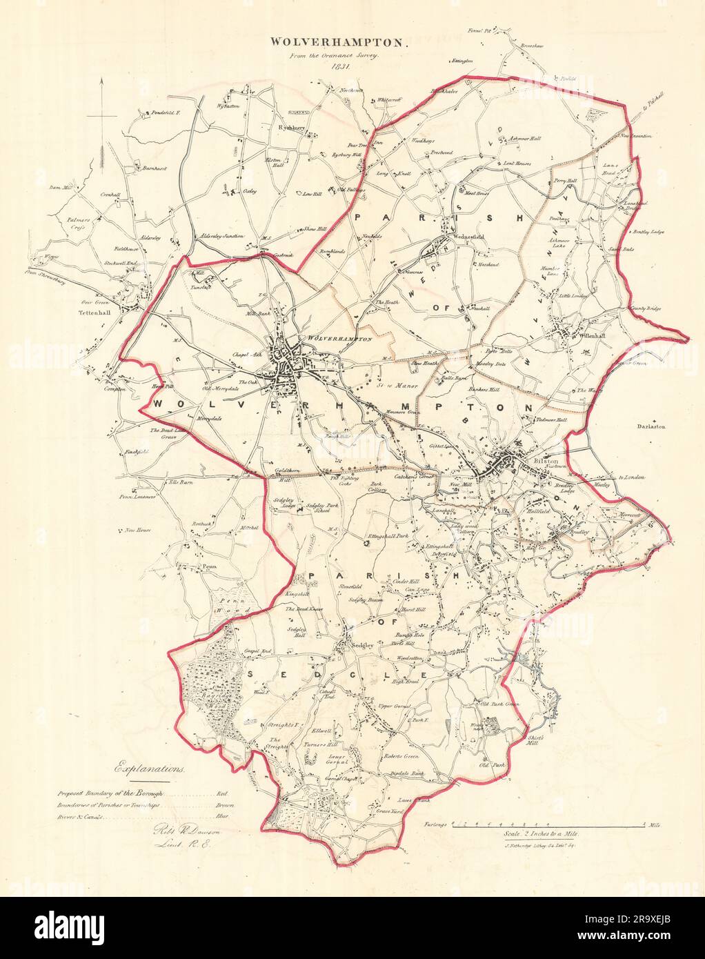 Staffordshire map 19th century hi-res stock photography and images - Alamy