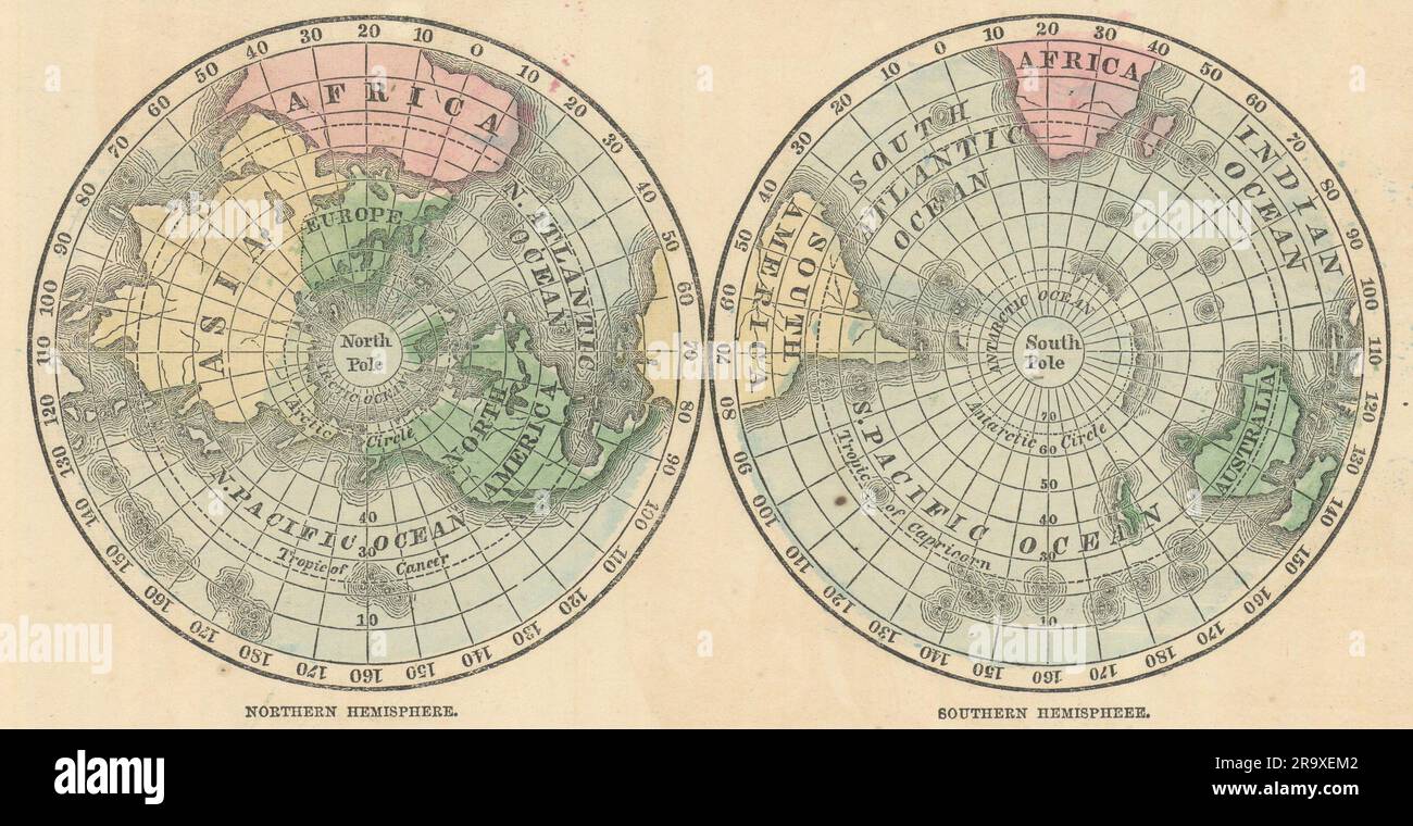 Southern Hemisphere Map Spherical