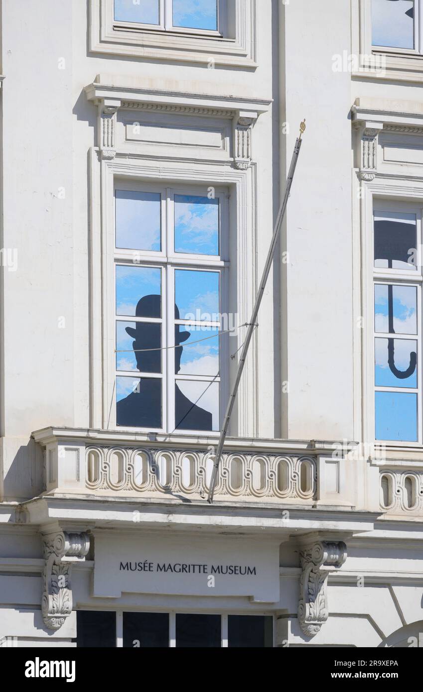 Detail of the exterior of the Musee Magritte part of the Musee royaux ...