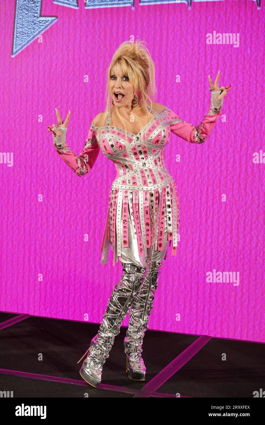 Dolly Parton speaks during a press conference to launch her new album ...