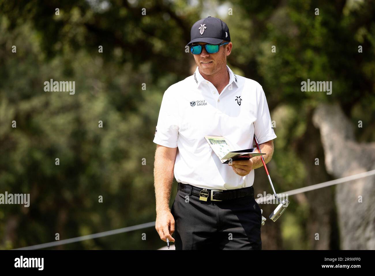 Talor Gooch of RangeGoats GC seen on the first hole during the pro-am ...