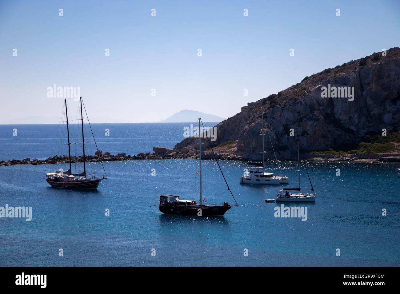 Mugla,Datca,Turkey - 10-09-2022:Datca peninsula and Aegean sea view ...
