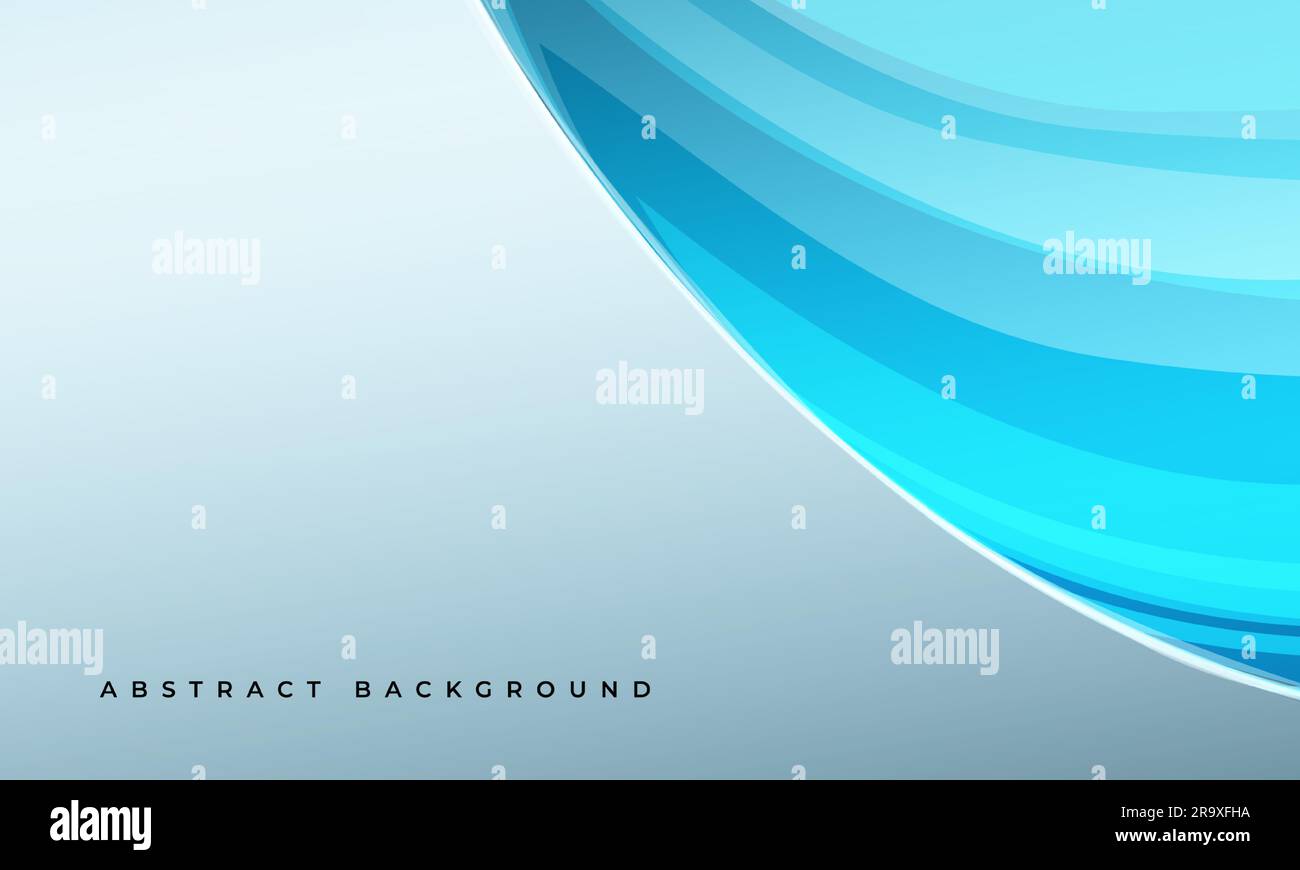 Trendy elegant modern light blue vector abstract background with wave ...
