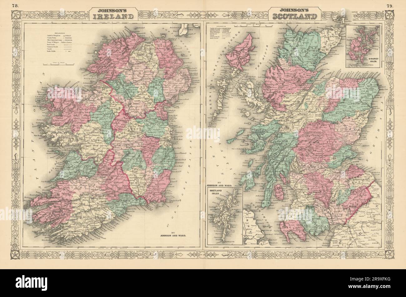 Map of scotland and counties hi-res stock photography and images - Alamy