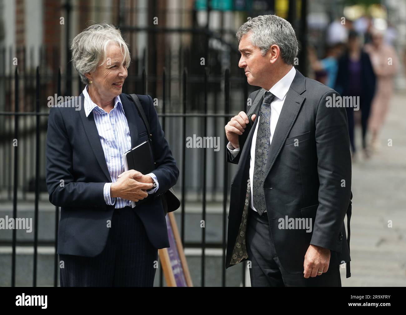 RTE Chairperson of the board Siun Ni Raghallaigh (left) and staff ...