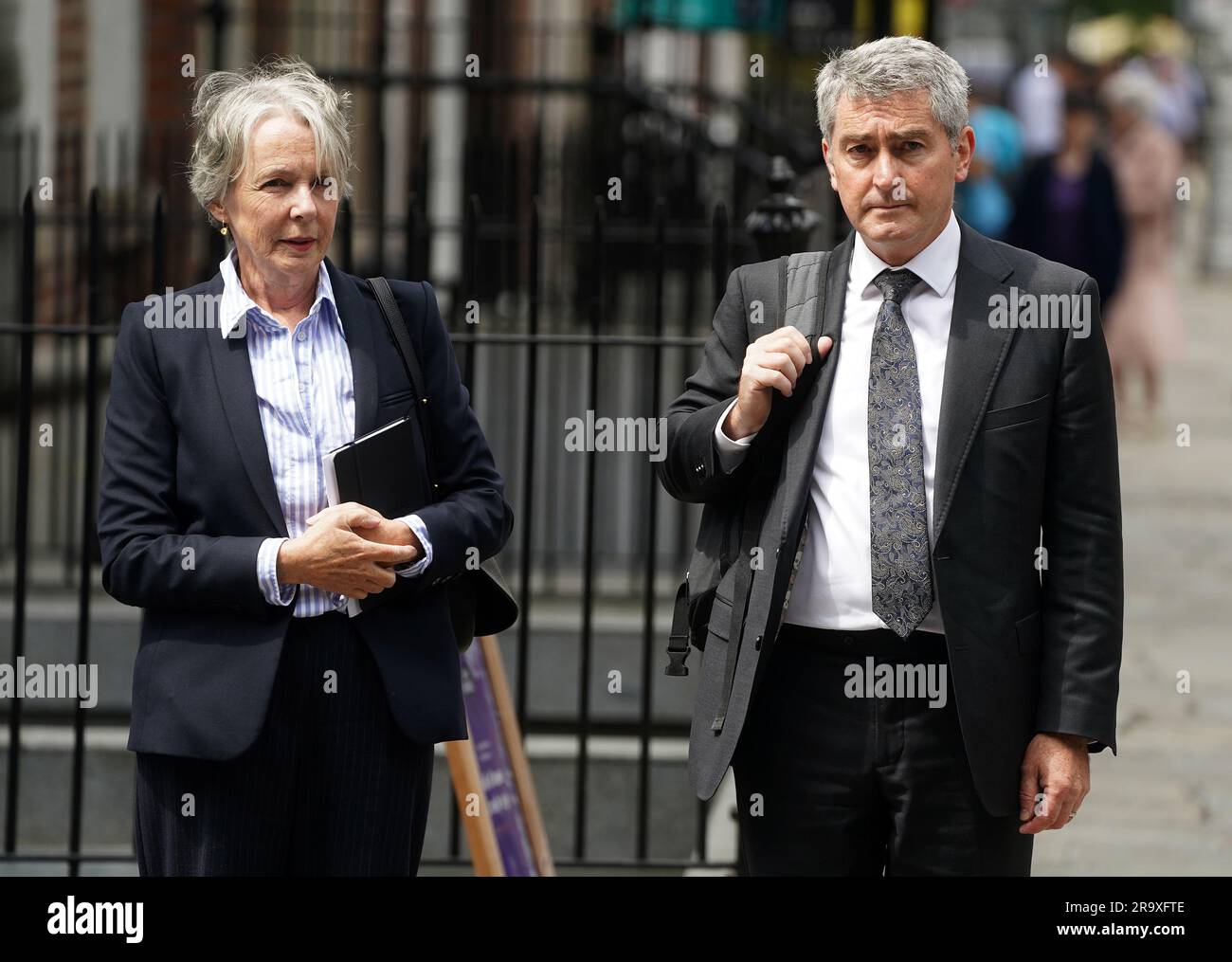 RTE Chairperson of the board Siun Ni Raghallaigh (left) and staff ...