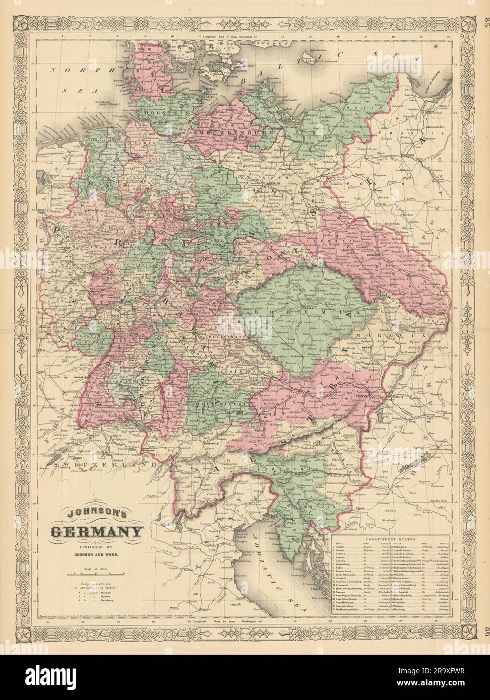 Johnson's Germany. Prussia Austria Bohemia Moravia Czech Republic Tyrol ...