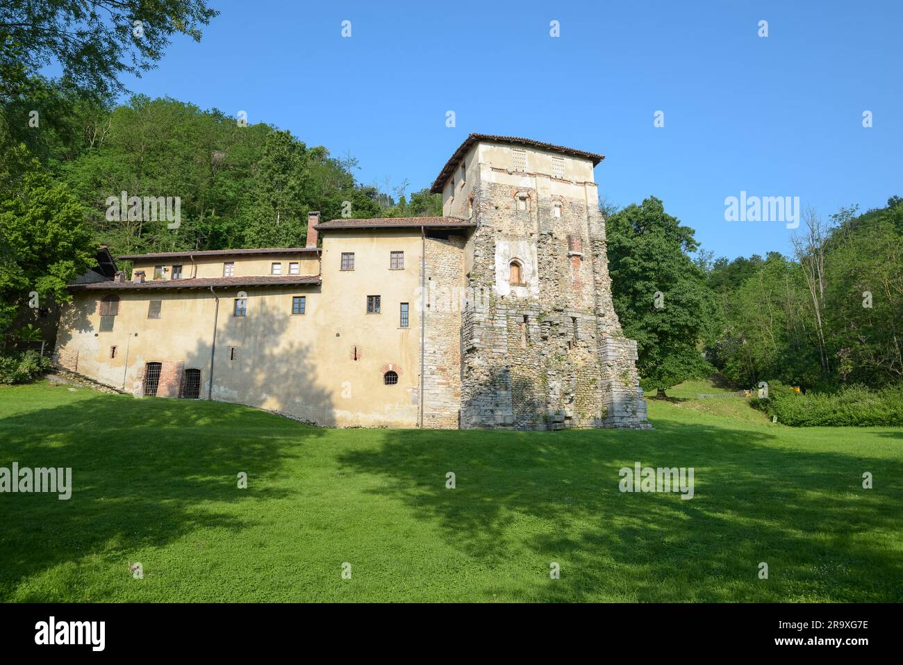 Ancient monastery of Torba, Gornate Olona, Italy. A monumental ...