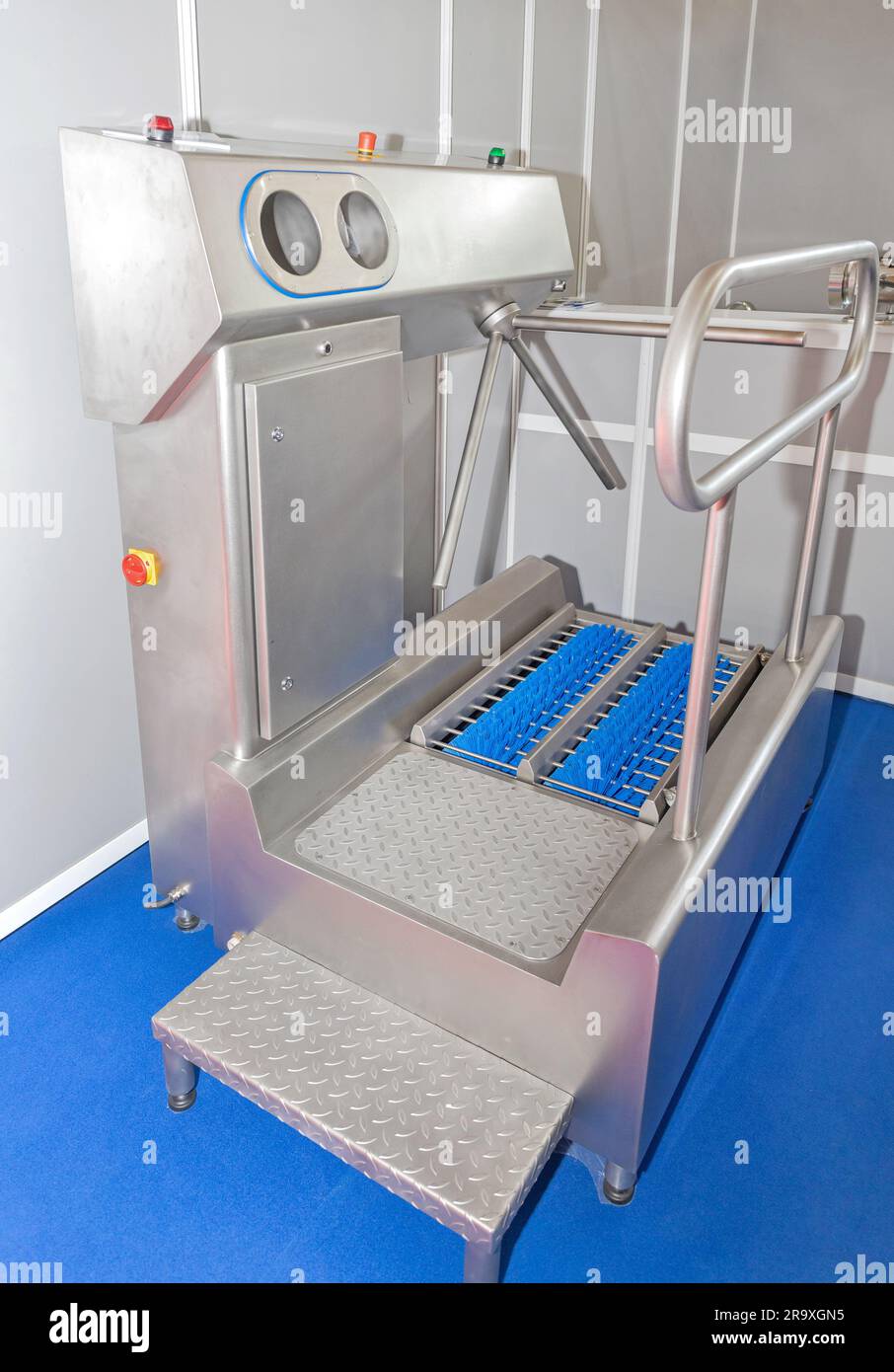 Hand Disinfection and Sole Cleaning Pass Through Turnstile System Stock ...